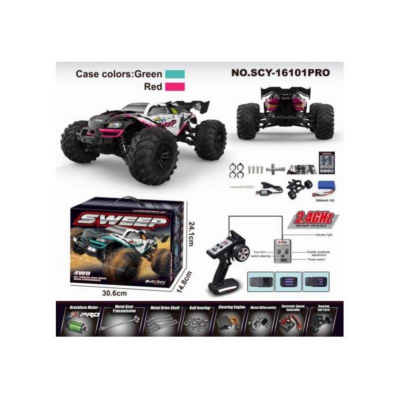 SCY 16101 PRO rc car, 2.4g 4wd 70 KM/h high-speed rc car